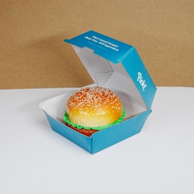 China Fast Food Burger Box Packaging With Custom Folders Biodegradable Customization for sale