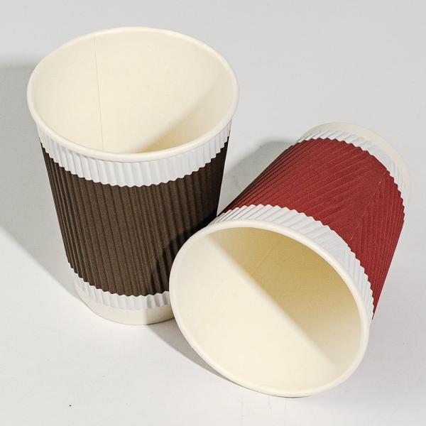 Quality Double Walled Disposable Coffee Cup With Lid Hot Drink Eco-friendly Biodegradabl for sale