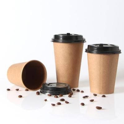China Eco-friendly Custom Printed Logo Coffee Paper Cup, Single-layer And Double-layer Biodegradable Water-based Coating With Lid Paper Cup for sale