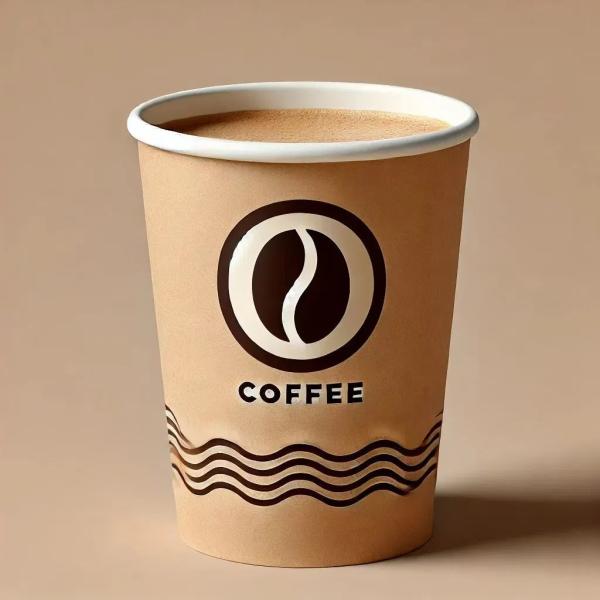 Quality 100% Biodegradable White Cowhide Double Wall Coffee Paper Cup With Water-based for sale