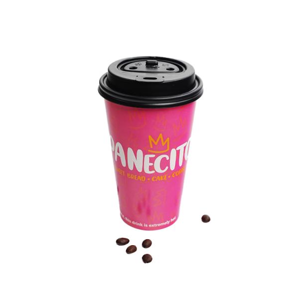 Quality Customized logo disposable double-layer hot drink coffee cup with water-based for sale