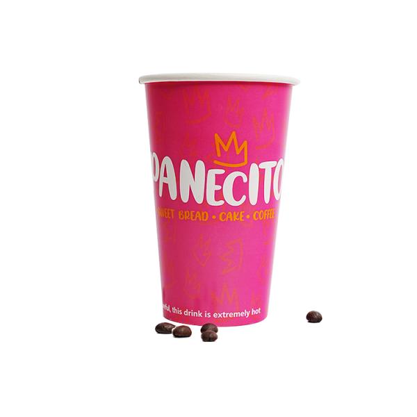 Quality Customized logo disposable double-layer hot drink coffee cup with water-based for sale