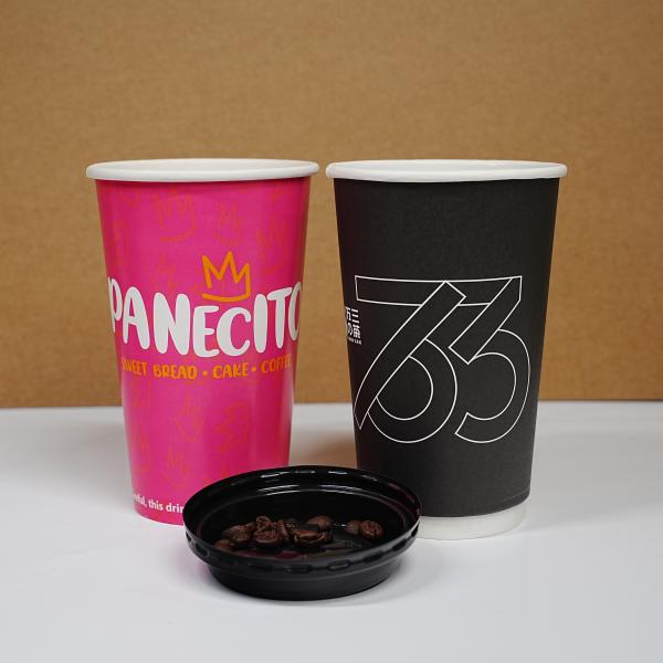 Quality Customized compostable coffee cups disposable coffee paper takeaway paper cups for sale