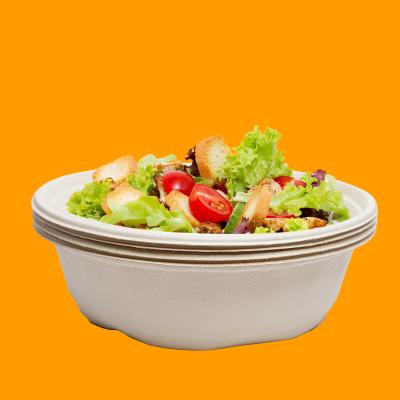 China Eco-friendly sugarcane bagasse fast food packaging paper bowl wholesale customization for sale