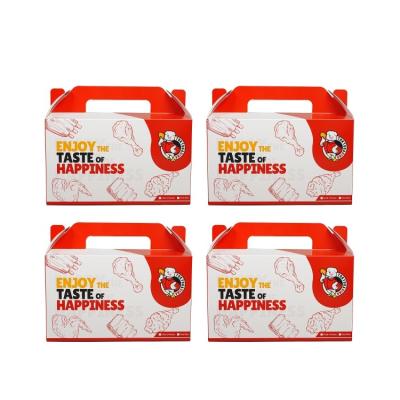 China Customized printed logo eco-friendly food grade fast food fried chicken box for sale