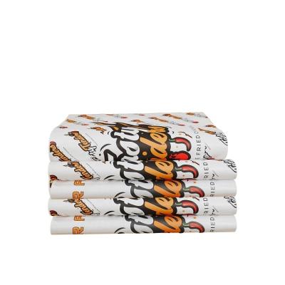 China Food grade custom greaseproof paper printed logo sandwich burger packaging paper for sale