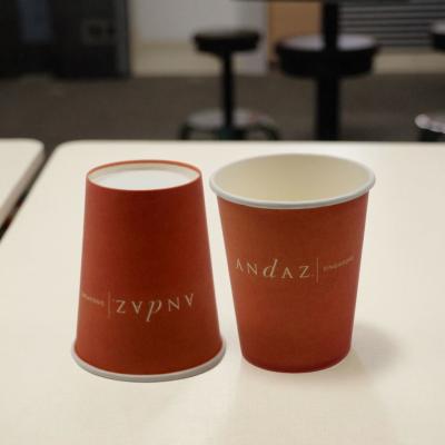China Biodegradable disposable paper cup custom logo double-layer hot drink coffee paper cup for sale