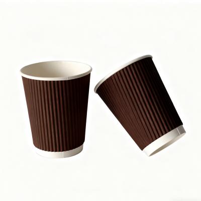 China Customized disposable single and double wall coffee paper cups with eco-friendly water-based coating for sale