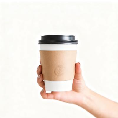 China Customized 8oz disposable biodegradable single and double wall hot drink coffee paper cup with lid for sale