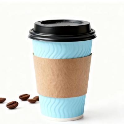 China Customized logo for disposable single and double wall coffee paper cups for sale