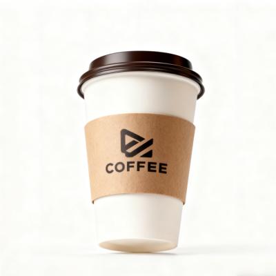 China Eco-friendly water-based coating custom logo disposable double-layer coffee paper cup for sale