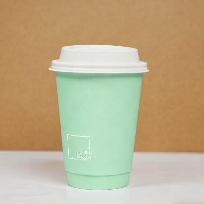 China Wholesale customized biodegradable 8oz double-layer coffee paper cups for coffee shops for sale