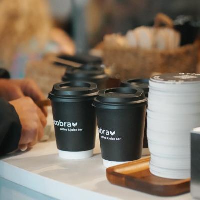 China Wholesale Custom Logo 100% Biodegradable Food Grade Hot Coffee Paper Cup for Eco-Conscious Coffee Shops for sale
