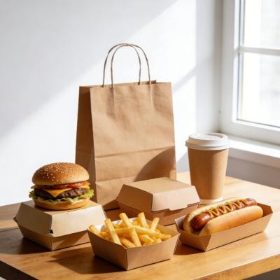 China Wholesale set customized fast food food grade burger french fries fried chicken hot dog box for sale