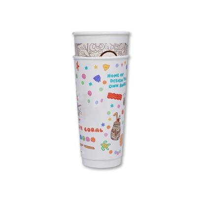 China Biodegradable Double Wall Custom Logo Paper Cup for Eco-Friendly Coffee Beverage for sale