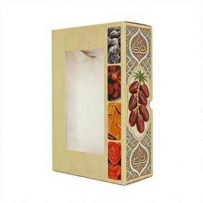 China Custom Logo Printing Transparent Window Recyclable Food Gift Packaging Box for sale