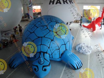 Cina L'abitudine blu di stampa di Digital ha modellato i palloni con forma della tartaruga fatta dal PVC di 0.18mm per gli eventi SHA-16 in vendita