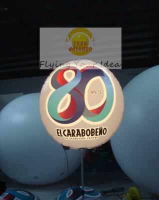 중국 장식 PVC 부풀게할 수 있는 빛 풍선기구 2 쪽 로고 프린팅 판매용