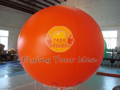 China Huge Orange Color Waterproof Inflatable Round Balloons for Outdoor Advertising for sale
