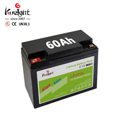 Cina 4000 pila secondaria di immagazzinamento dell'energia domestica della centrale elettrica della batteria del ciclo 60ah 12V LiFePO4 in vendita