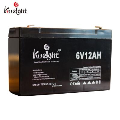 Cina Batteria ricaricabile acida al piombo di UPS del ciclo dell'OEM 6V 12Ah della batteria profonda del gel in vendita