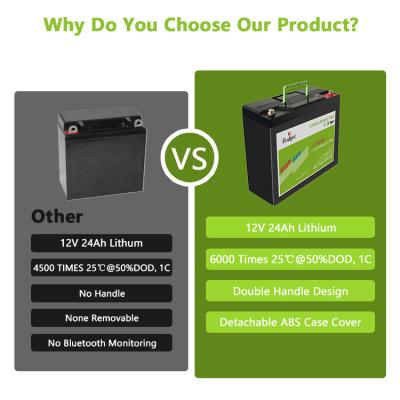 Cina il litio Ion Battery Pack Bms Protection di 12v 24ah aumenta l'alimentazione elettrica di sostegno di ENV in vendita