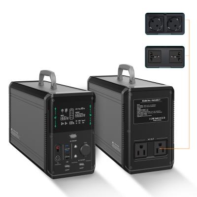 Cina Pacchetto solare della batteria del fosfato del ferro del litio della centrale elettrica 1075WH 1000W della sinusoide pura in vendita