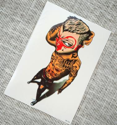 China Water Transferred Temporary Non-toxic Eagle Body Tattoo Sticker for sale