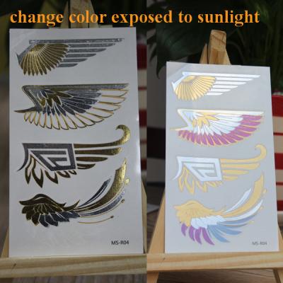 Cina Incandescenza fotocromatica nei tatuaggi temporanei scuri, tatuaggi temporanei del collo di effetto UV in vendita