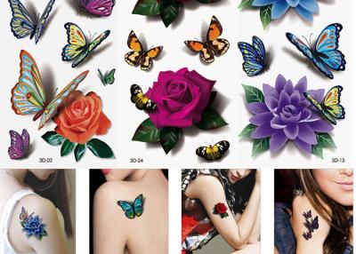 Cina Il modo temporaneo del fiore delle donne tatua l'autoadesivo duraturo del tatuaggio dell'autoadesivo in vendita