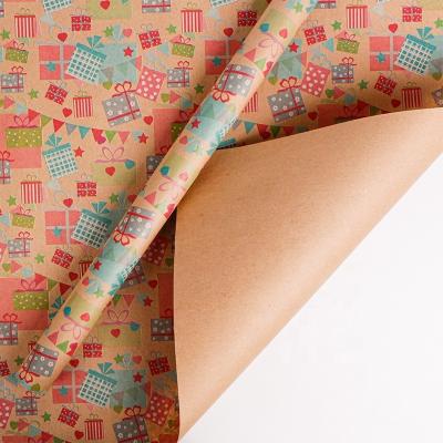 Cina Pacchetto regalo MSD a prova di umidità per Natale Festa festa quotidiana carta di avvolgimento Kraft Art in vendita