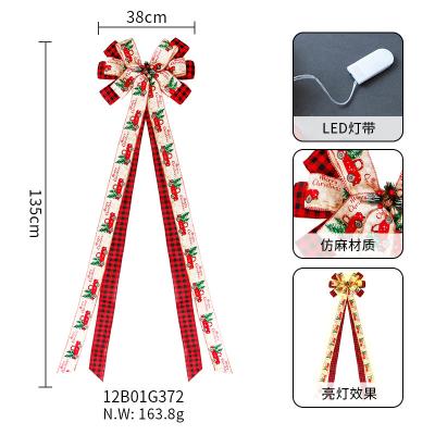 China Rood gedraaide fluwelen bogen voor kerstversiering Warm gedraaide lint bogen Gratis monster Te koop