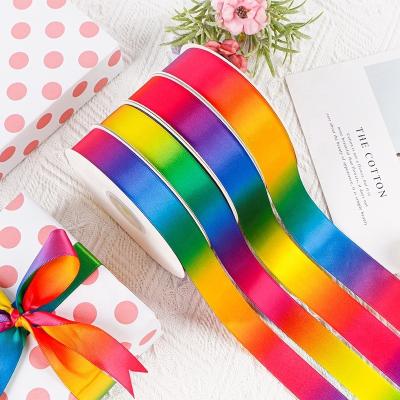 中国 ダークカラープリントシルクリボン プレゼント包装や結婚式用のカスタム製サテンリボン 販売のため