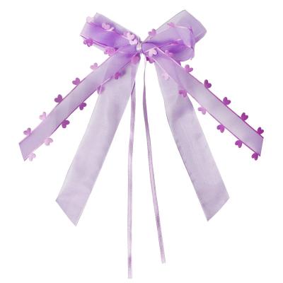 Cina Poliester Cuore Organza capelli Archi nastri per bellissimi accessori di capelli di farfalla in vendita