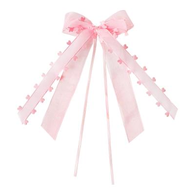 Cina Poliester Cuore Organza capelli Archi nastri per bellissimi accessori di capelli di farfalla in vendita