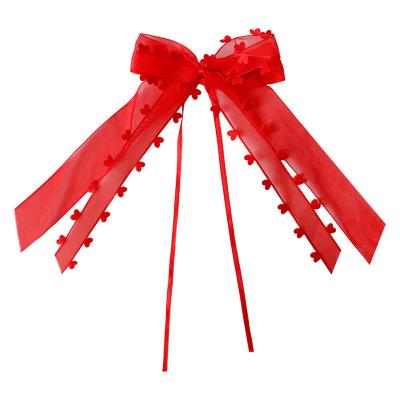 Cina Poliester Cuore Organza capelli Archi nastri per bellissimi accessori di capelli di farfalla in vendita