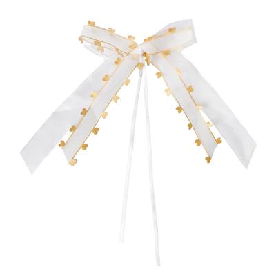 Cina Poliester Cuore Organza capelli Archi nastri per bellissimi accessori di capelli di farfalla in vendita