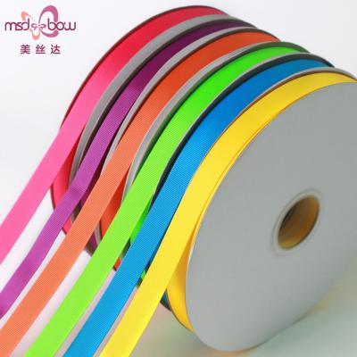 China MSD 196-Color 9mm Grosgrain Ribbon voor feestdagen en cadeauverpakkingen Te koop