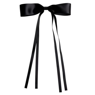 Cina Fabbricazione artigianale Bambine colorate capelli MSD Satin Nastro Clip capelli in rosso nero e rosa in vendita