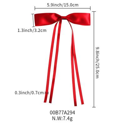 Cina Belle ragazze capelli arco fatto a mano nastro giallo satinato con oro arco nastro stile arco in vendita