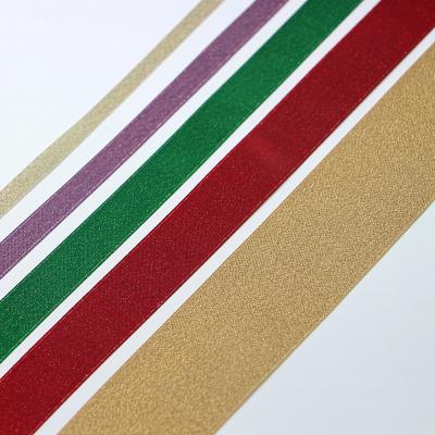 China Goud metalen polyester glitter lint 35 kleuren alleen voor decoratieve toepassingen Te koop