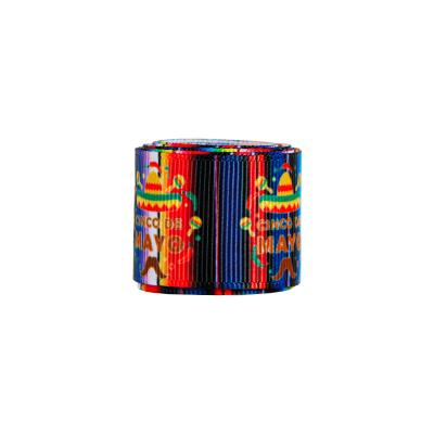 China Gepersonaliseerd Grosgrain lint in elegante Mexicaanse stijlen voor Halloween 2023 gegarandeerd Te koop