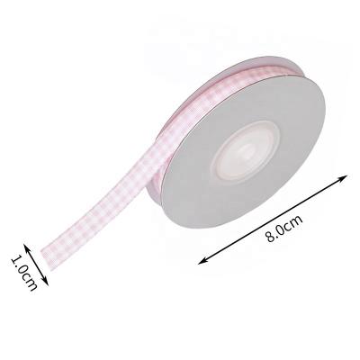 China Jacquard 10mm Plaid Ribbon Drahtgebundenes Burlap Ribbon in verschiedenen Farben für und anpassbar zu verkaufen