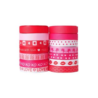 China Vakantie MSD lint 9mm Grosgrain lint Gedrukt lint voor ambachten Project decoratie Te koop