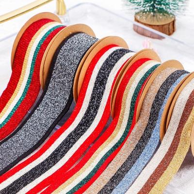 China 2.6cm Breedte MSD 2023 Voorraad gestreepte gebreide Jacquard lint Kleding Accessoires Te koop