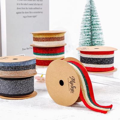 China 2.6cm Breedte MSD 2023 Voorraad gestreepte gebreide Jacquard lint Kleding Accessoires Te koop