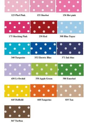 Cina 38 mm poliestere rosa Polka Dot Grosgrain Nastro all'interno di tessuto stampato Tipo Grosgrain in vendita