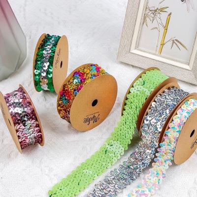 China MSD 2.5cm Stretch Sequin Ribbon The Perfect Choice for Bling Bling Party Decoration for sale