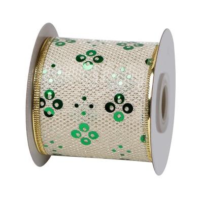 中国 クリスマスツリーと花束の飾り付けのためのワイヤードリボン 販売のため