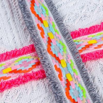 China MSD 2.2cm Jacquard Ribbon Acessórios de vestuário para vestuário de celebração 100% poliéster à venda